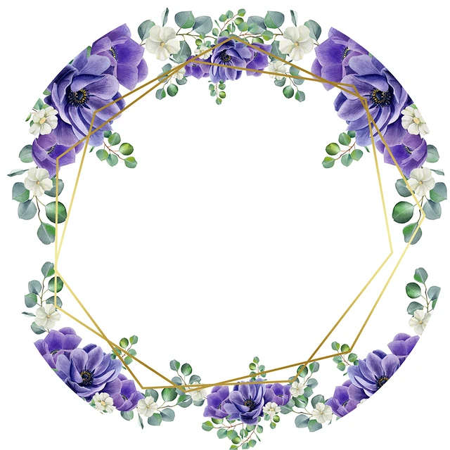 Baby Shower Purple Border