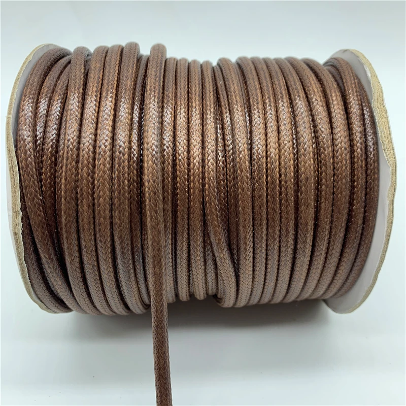 0.5mm 0.8mm 1mm 1.5mm 2mm 3mm Brown Waxed Cotton Cord Rope Waxed Thread ...