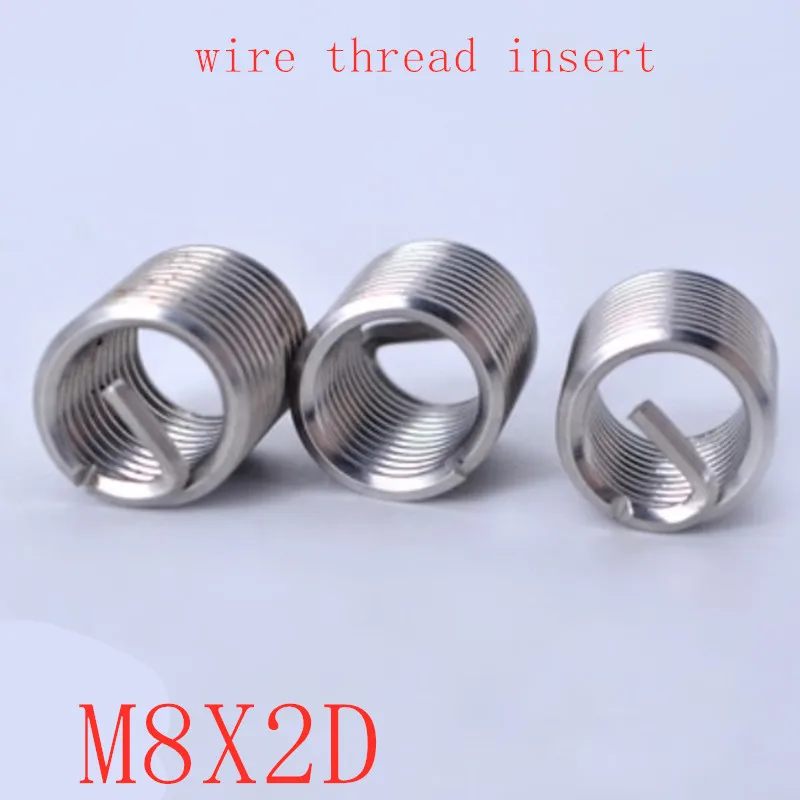 20pcs m8x2D M8*2D stainless steel metric thread insert sus304 M8 Wire ...