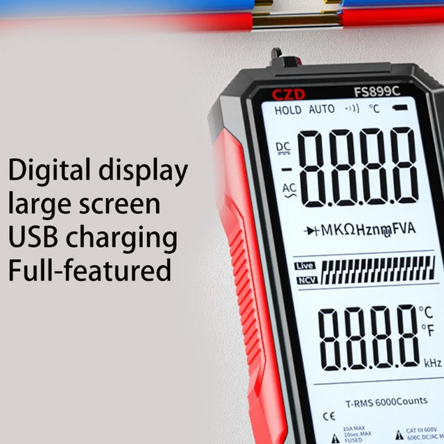 CZD- FS899C Digitale Smart Multimeter Transistor Testers, 51% OFF