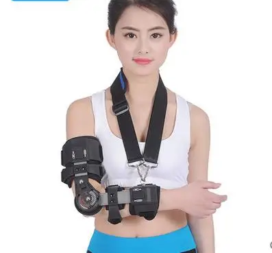 Adjustable elbow support arm recovery machine broken arm with a fixed ...