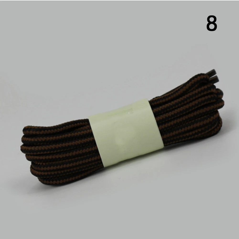 1 pair Double Color Striped Round Shoelaces For Unisex Boots Sport ...