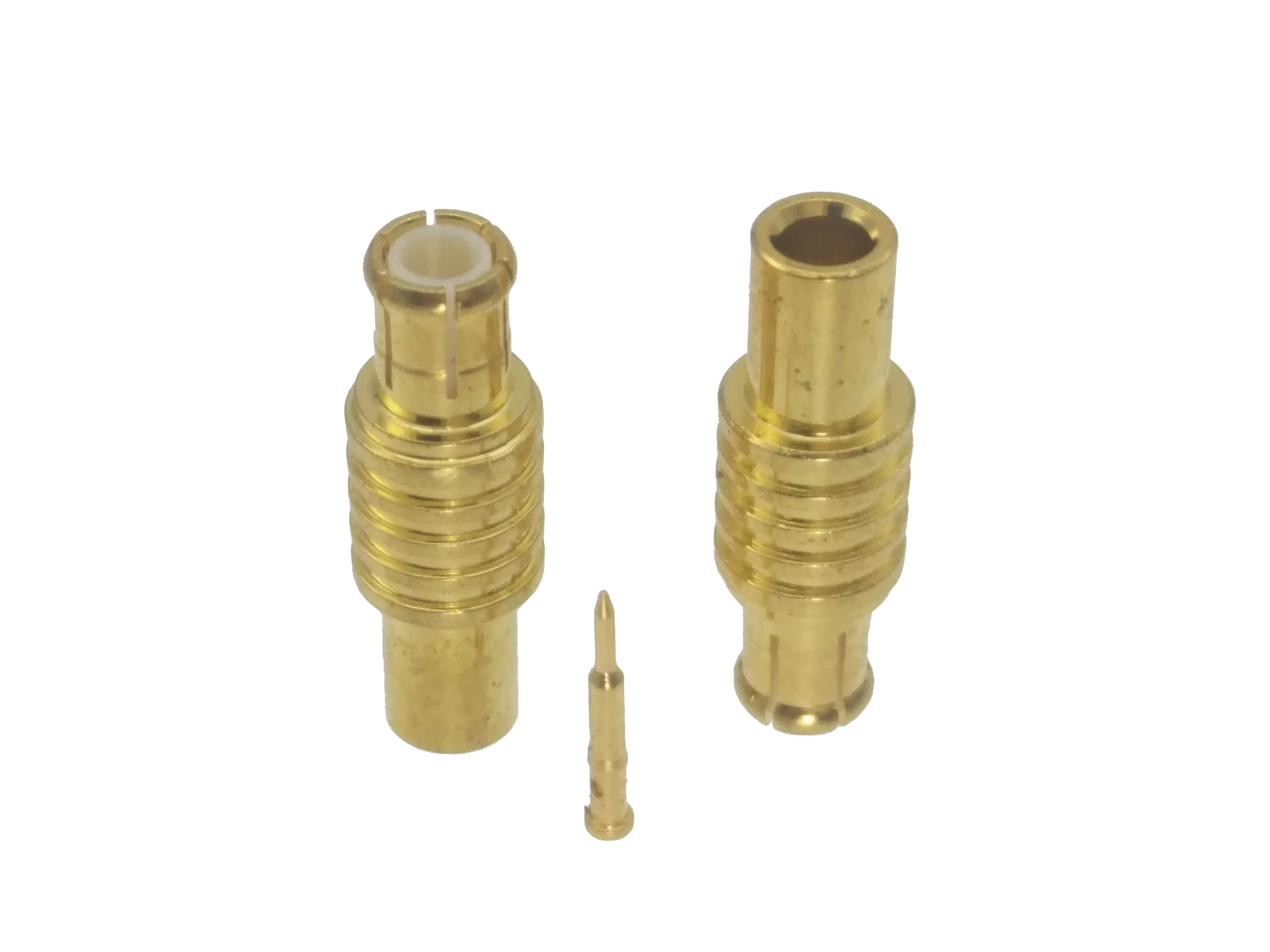 Connector MCX male plug solder RG405 0.086" Semi rigid cable straight ...