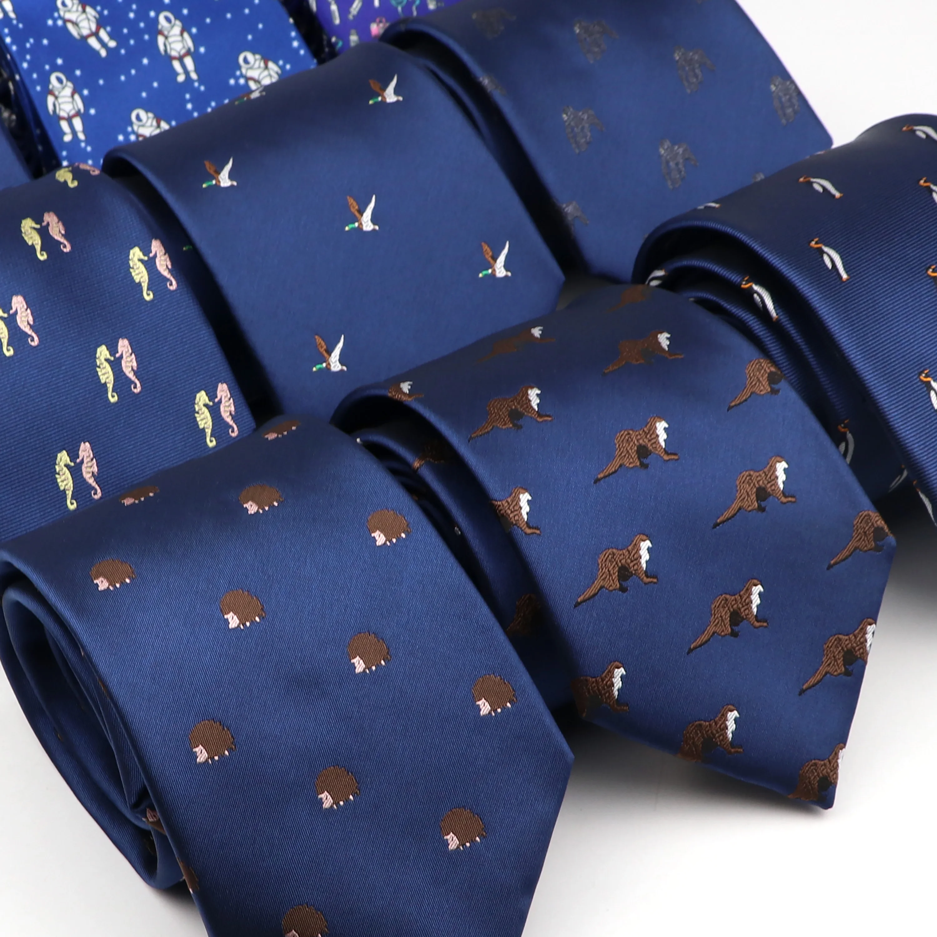 Corbata-cl-sica-azul-marino-para-hombre-corbatas-de-boda-con-estampado ...