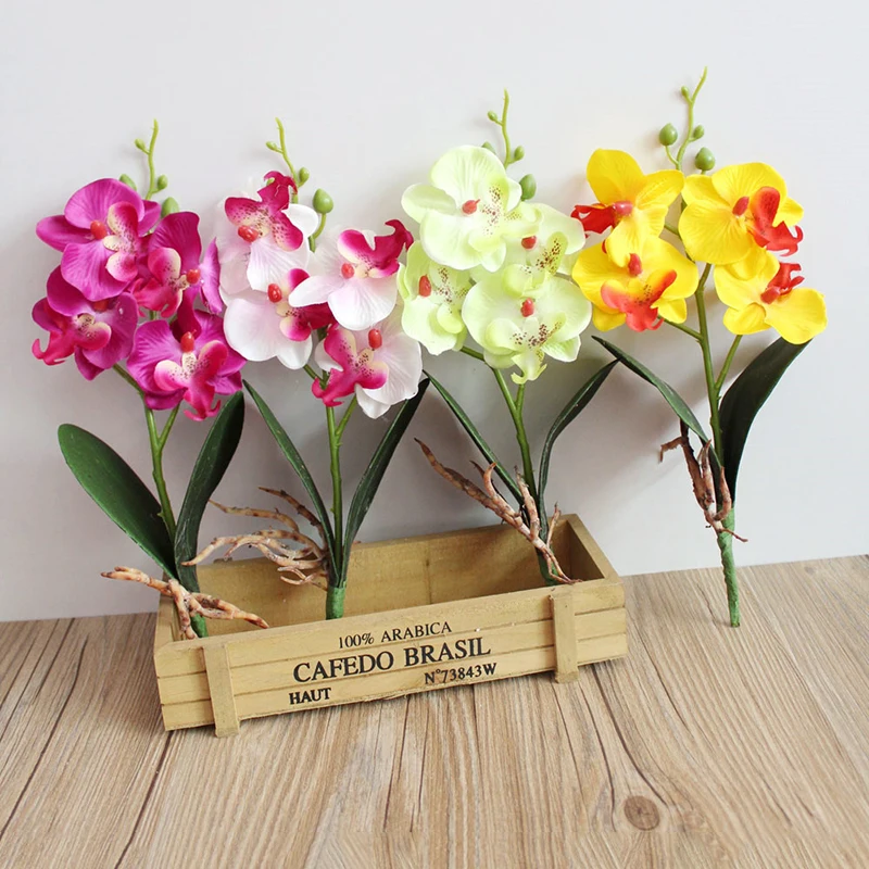 1pc Real Touch Mini Orchid Artificial Flower Head for Party Decoration ...