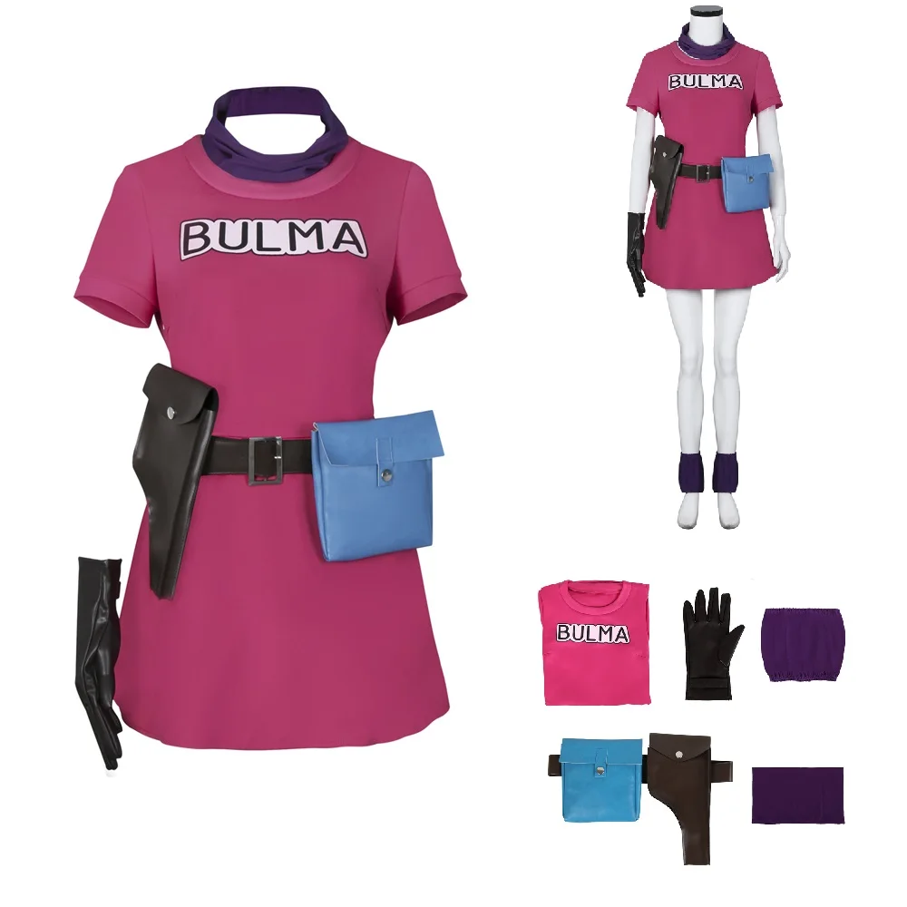 Anime Dragon Ball Bulma Uniform Cosplay Costume For Women - AllCosplay.com