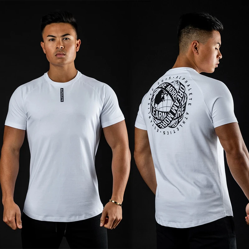 Cotton Printed Men's Workout & Fitness T Shirt - Men's Fitness Apparel ...