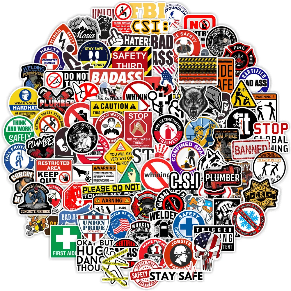 10-30-50PCS-Safety-Helmet-Logo-Sticker-Slip-Decorative-Board-Helmet ...