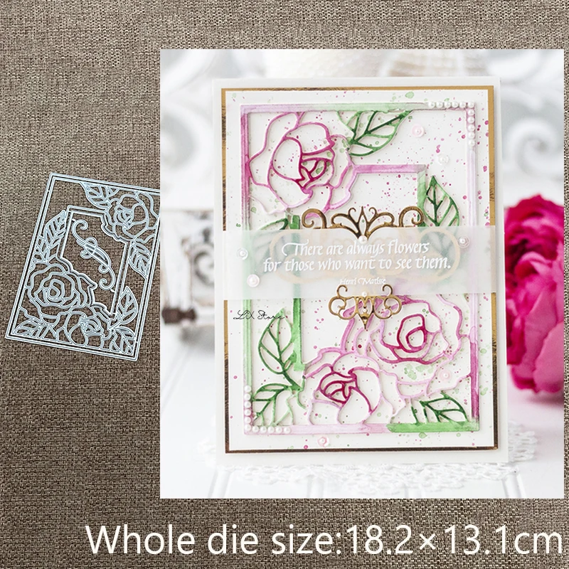 New Design Craft Metal Stencil Mold Cutting Dies Flower Leaf Frame ...