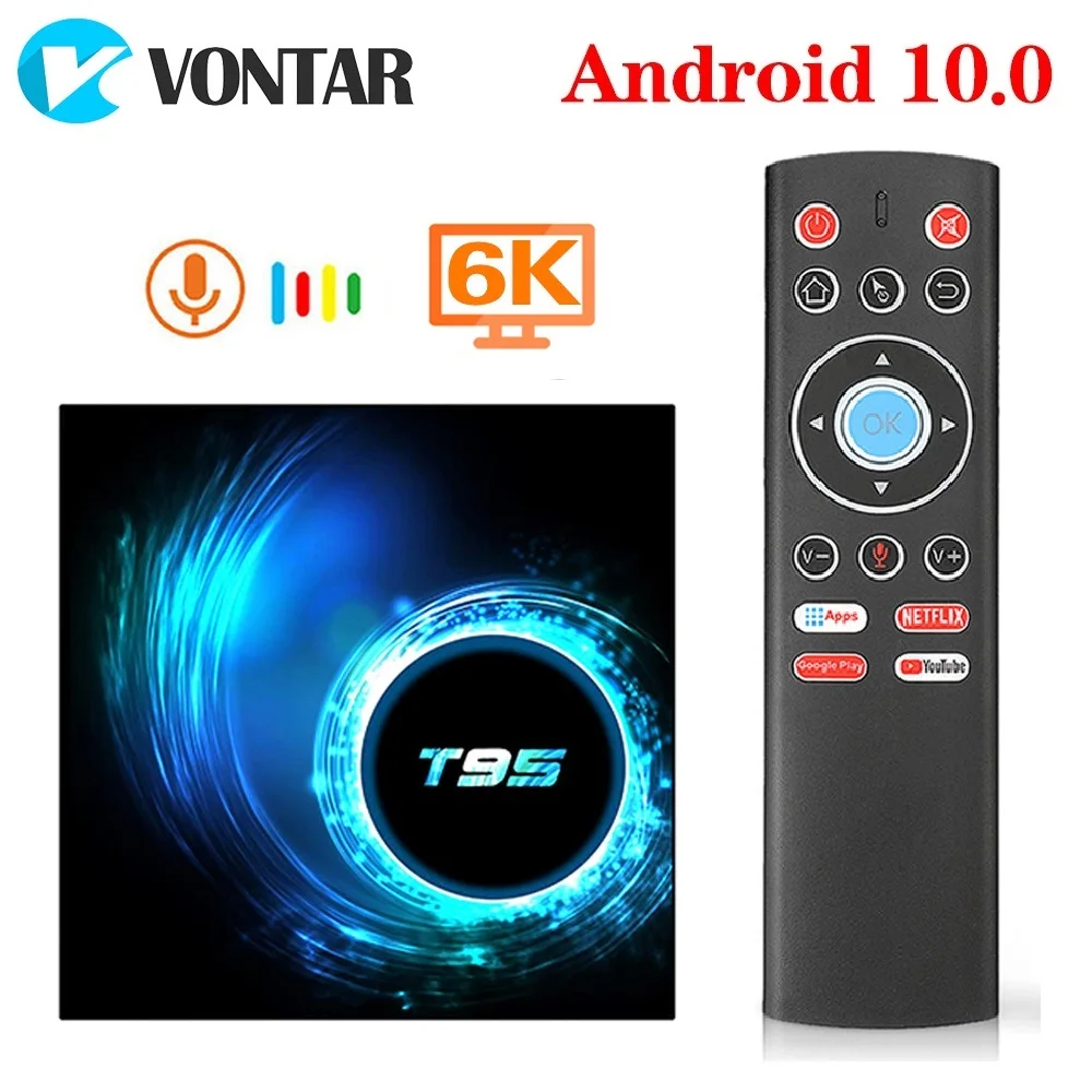T95 Смарт ТВ приставка Android 10,0 4 Гб 64 Гб 32 Гб Allwinner H616 четырехъядерный 6K H.265 2,4 ...