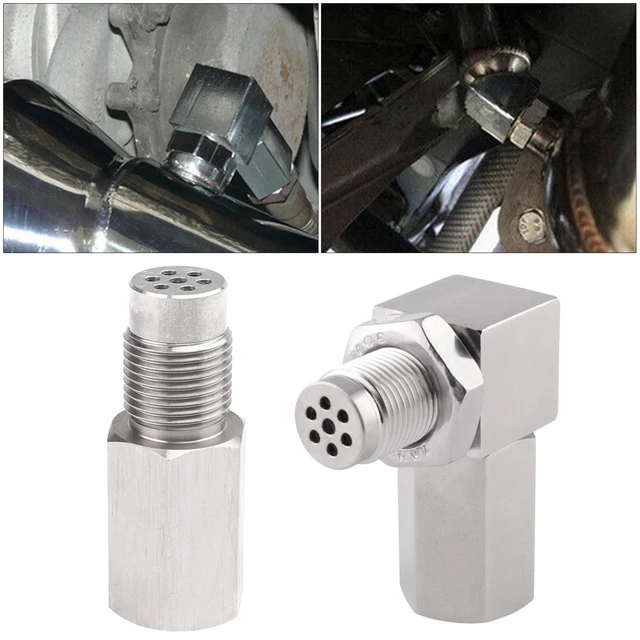 90° O2 Oxygen Sensor Spacer with Built-in Mini Catalytic Converter ...