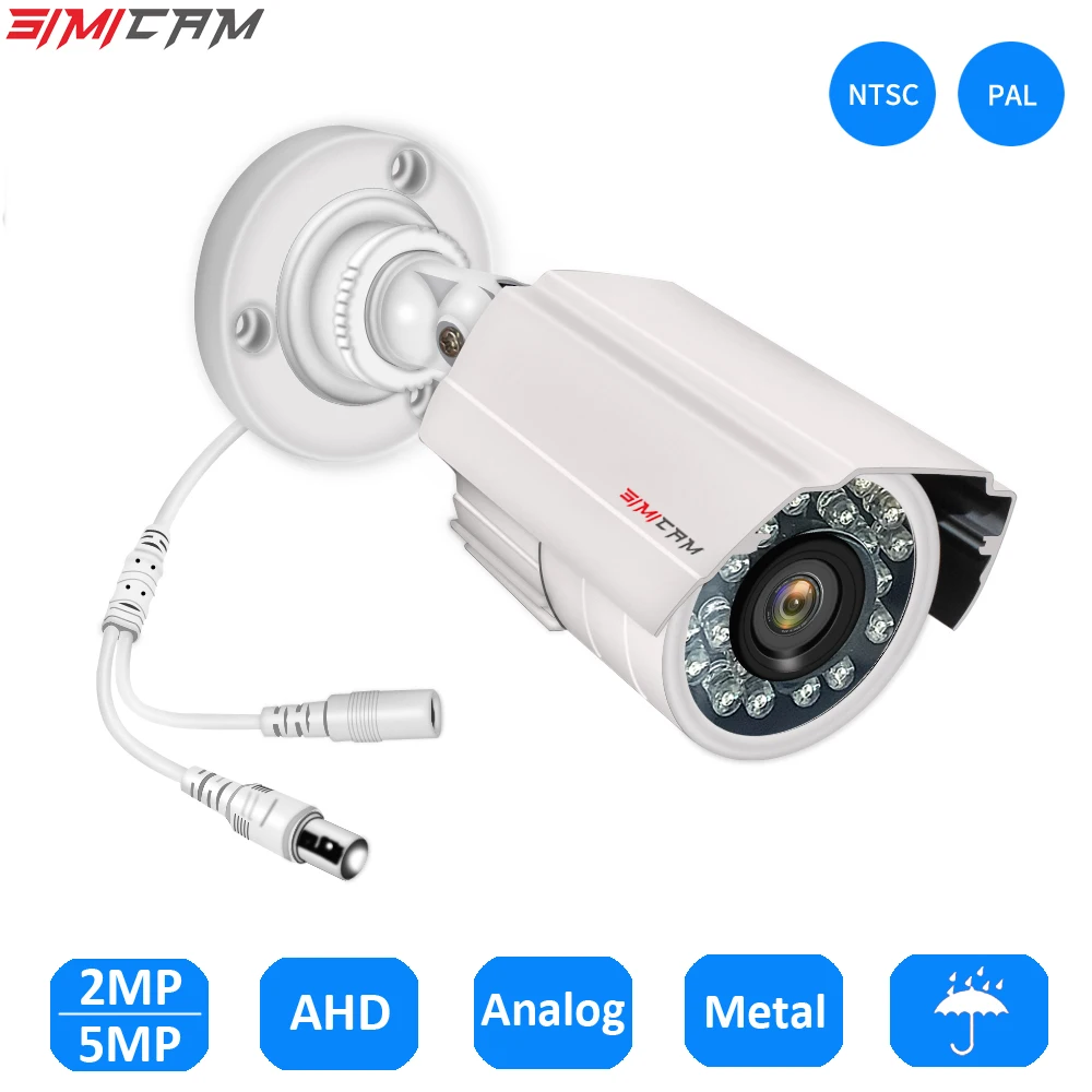 5MP 2MP Analog AHD Video Surveillance Camera NTSC/PAL Bullet Metal ...