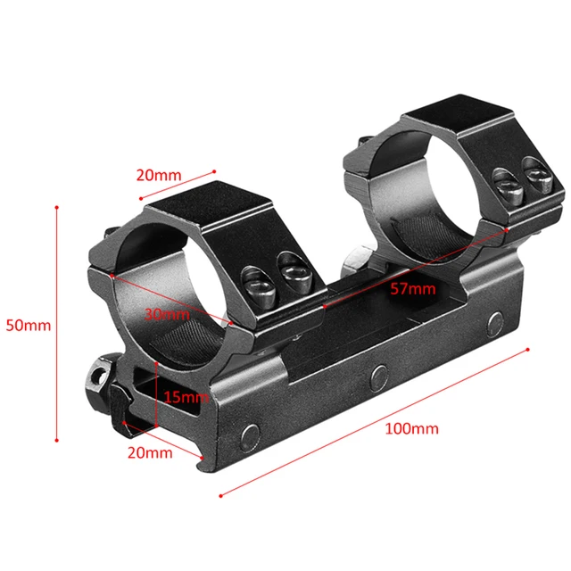 FIRE WOLF 30mm 1 Inch Ring 20mm Dovetail Rail RifleScope Mount For ...
