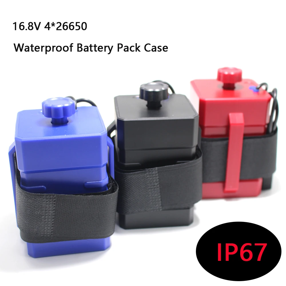 Waterproof-Torch-DIY-4x-26650-Battery-Box-Cover-DC-16-8V-5V-USB-Dual ...