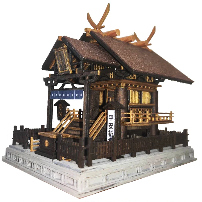 Diy Wooden Dollhouse Kit Miniature With Furniture Mini Dizang Temple ...