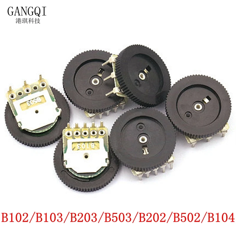 10pcs Double Dial Taper Volume Wheel Duplex Potentiometer B102 B103 ...