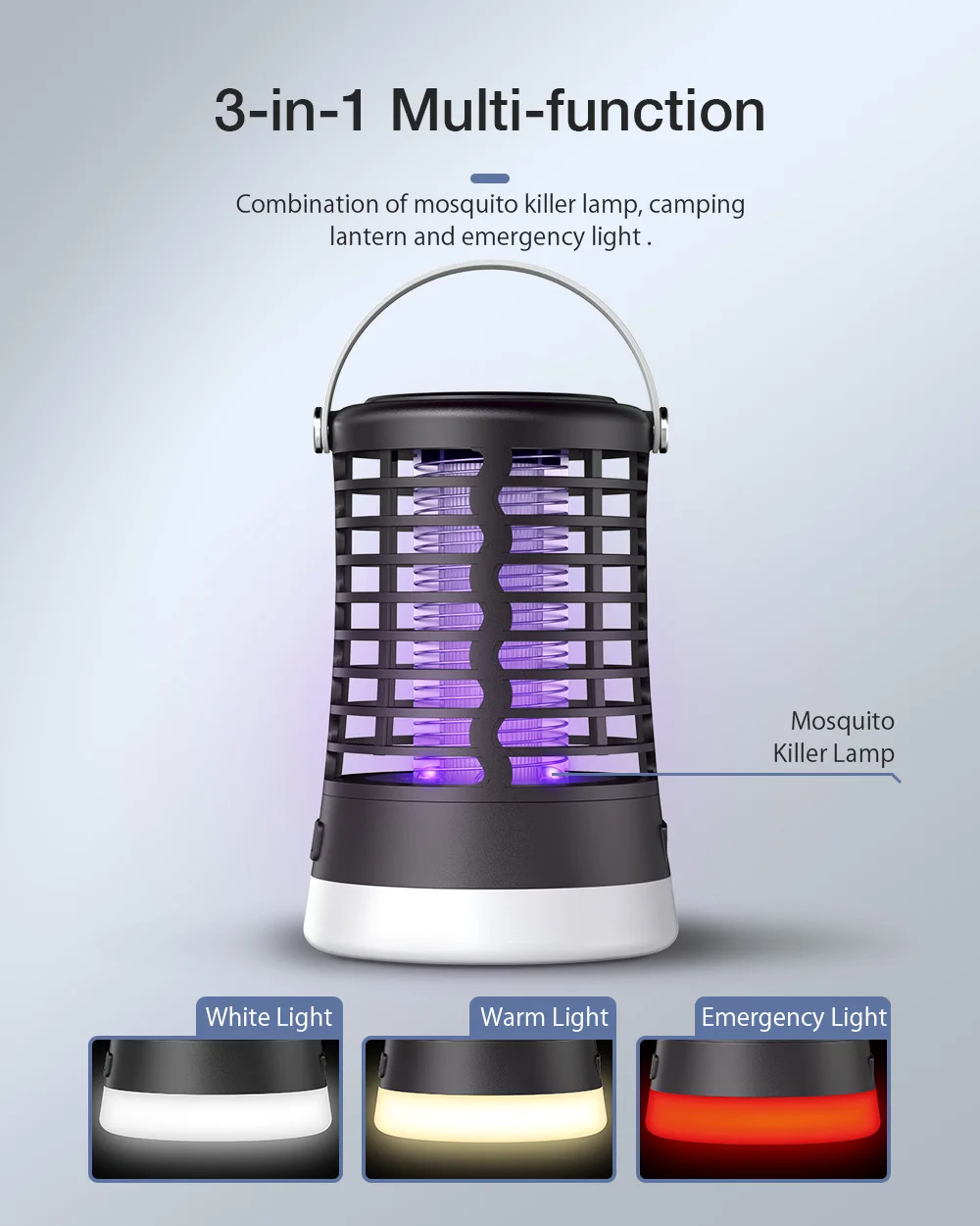LAMPE ANTI-INSECTE,Black--lampe anti moustiques'intérieur et'extérieur ...