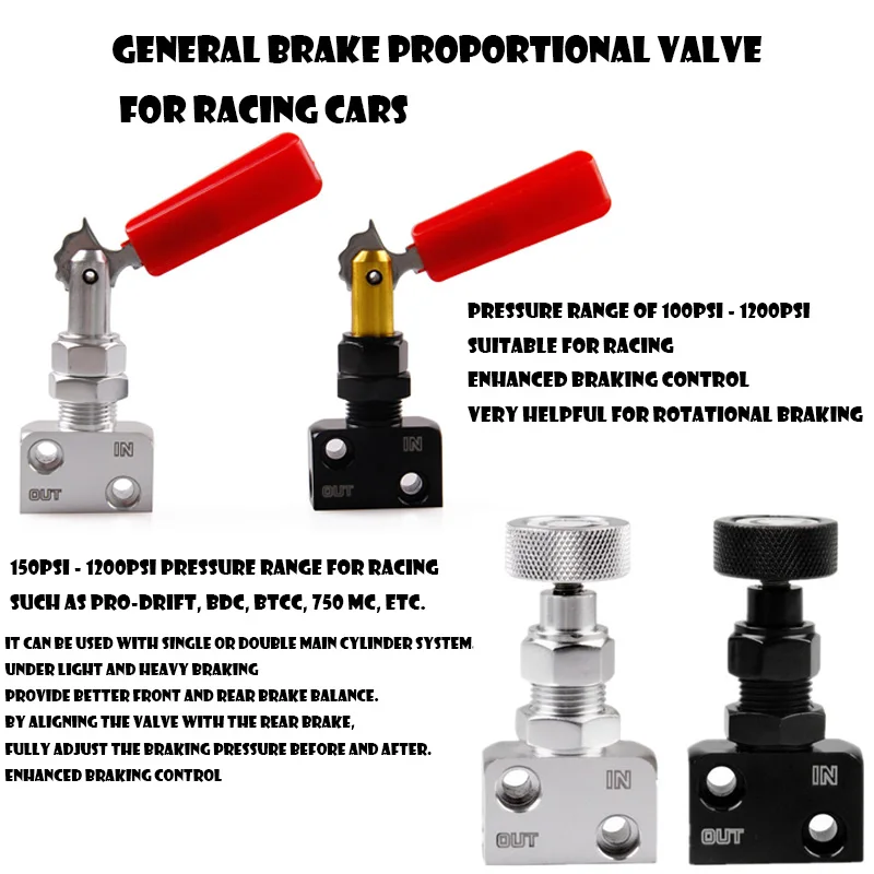 Parafuso tipo de alumínio válvula de proporção de freio ajustável prop ...