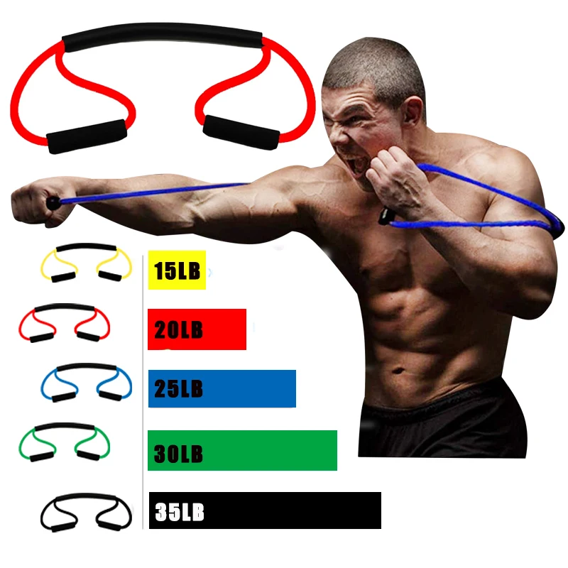 MMA Boxing Resistance Bands Rubber Speed Training Pull Rope Punching ...