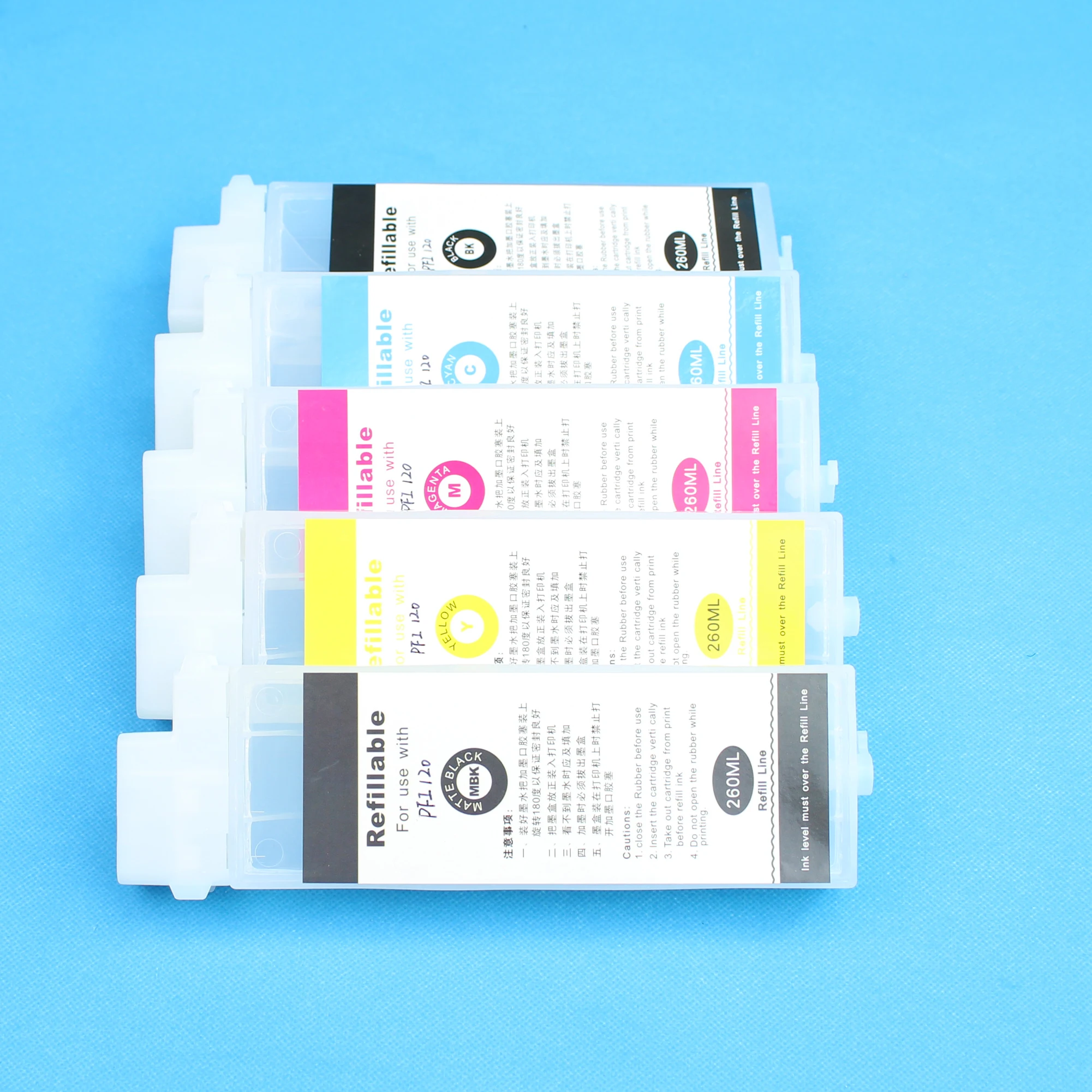 260ml Pfi 120 Refillable Ink Cartridge For Canon Tm200 Tm205 Tm300 ...