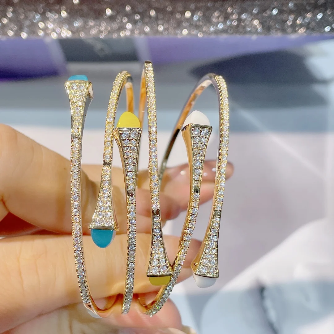 HIBRIDE-New-Charms-Geometric-Bracelet-Bangle-For-Women-Wedding-Bridal ...