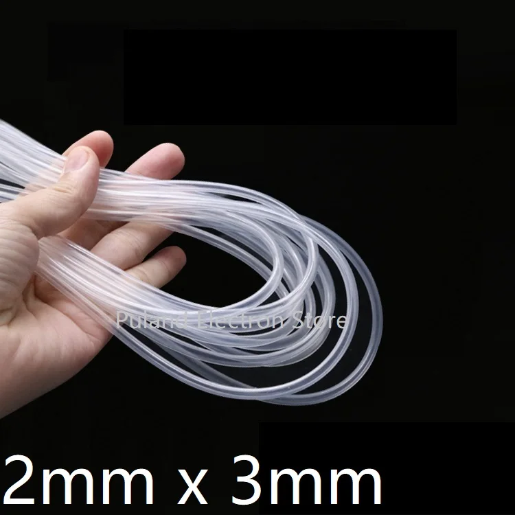 2x3 Silicone Tubing ID 2mm OD 3mm Food Grade Flexible Drink Tubing Pipe ...