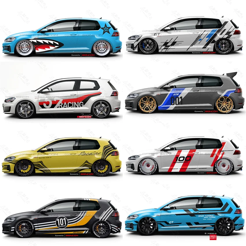 Car Sticker Wrap Vinyl Film Cover for Volkswagen VW GOLF 7 VII MK7 GTI ...
