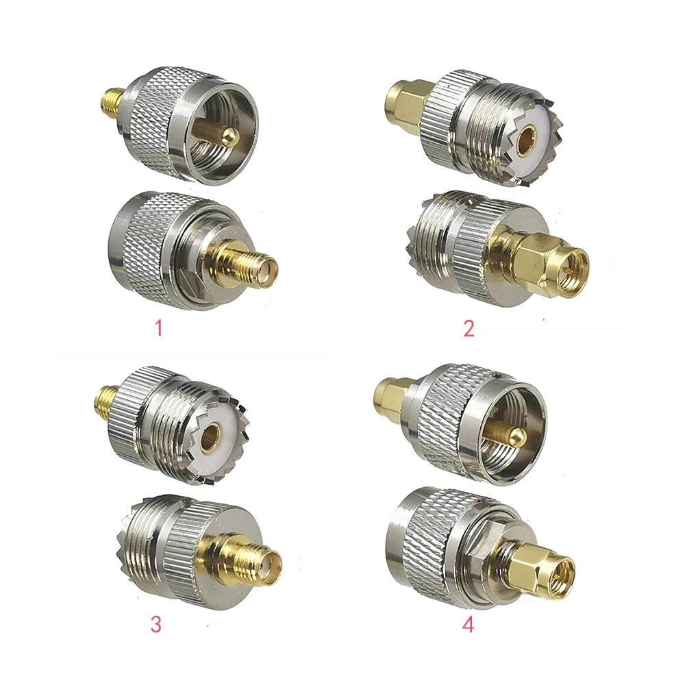 1pcs-Connector-Adapter-SMA-to-UHF-PL259-SO239-Male-Plug-Female-Jack-RF ...