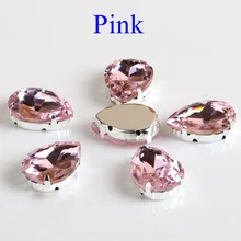 Drop Shape Glass Rhinestones With Claw Sew On Teardrop Crystal Stone ...