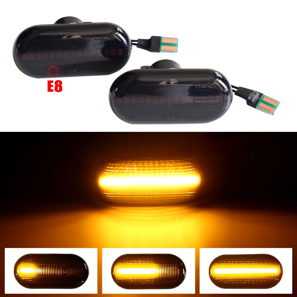 Dynamic Turn Signal LED Side Marker Mirror Light Flashing Indicator For ...