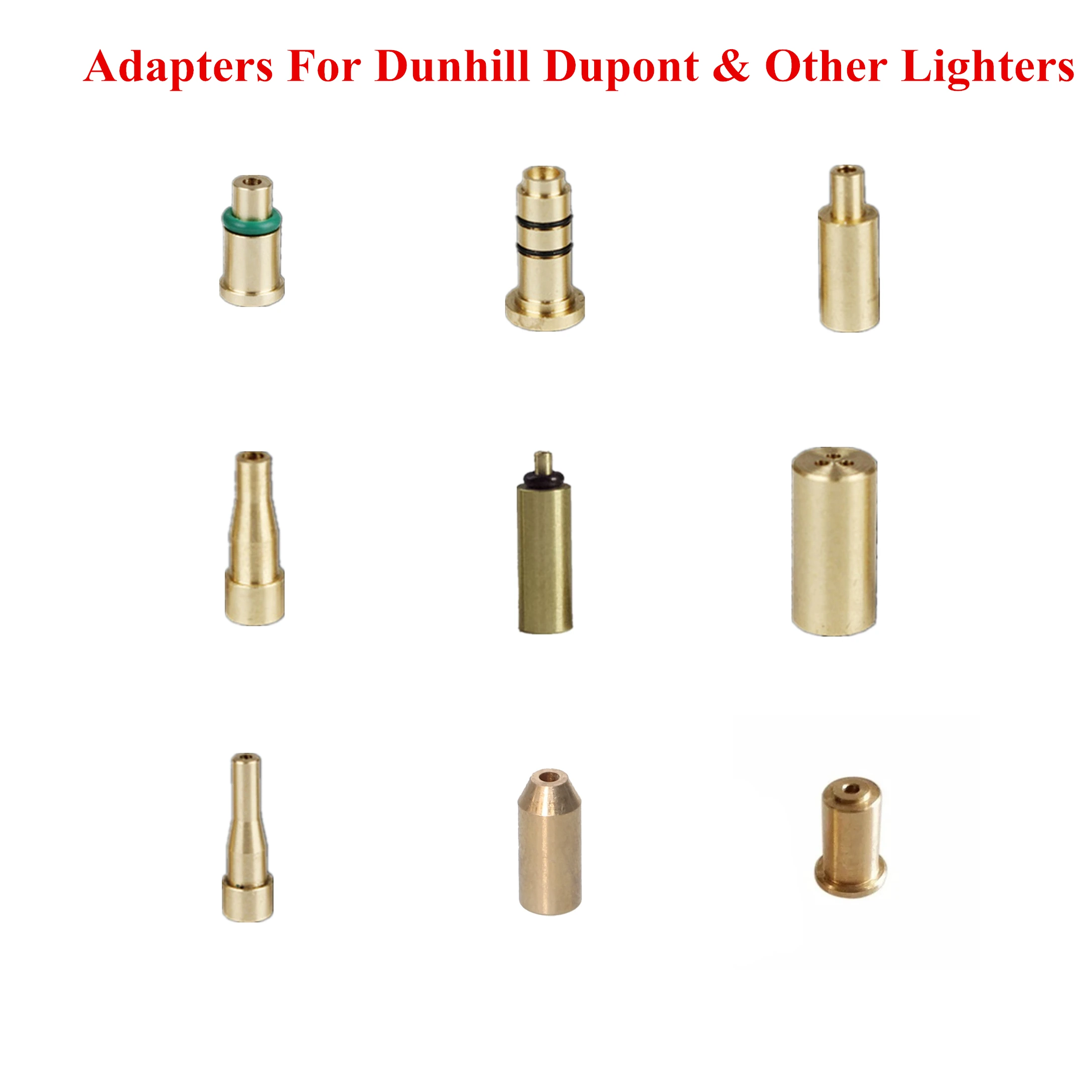 Complete Variety Reusable Brass Copper Nozzle Refill Butane Gas Adapter ...