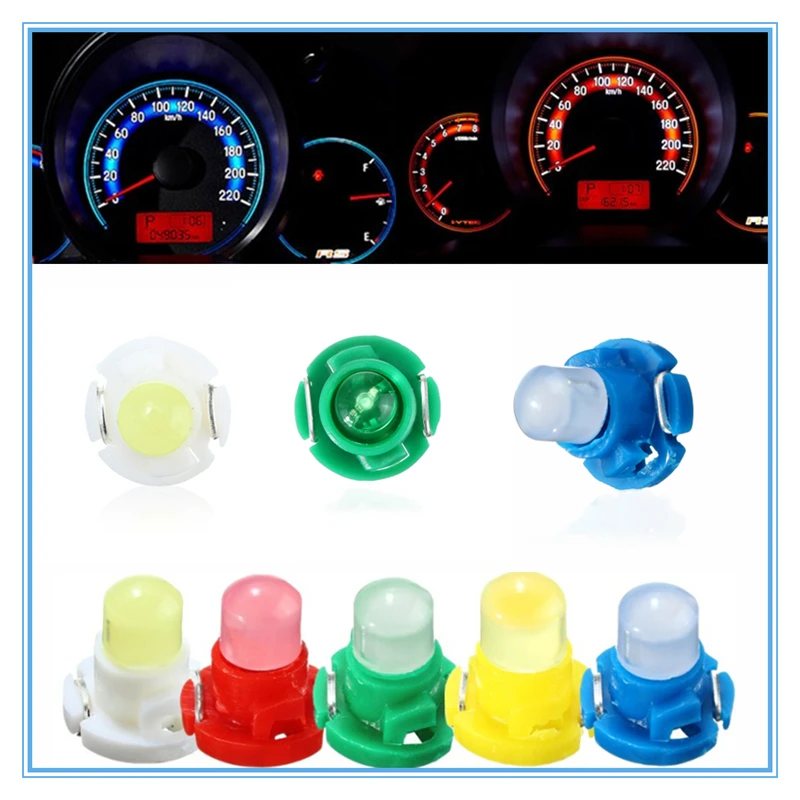 10Pcs DC 12V T4 LED Neo Wedge Dashboard Instrument Cluster Lights Car ...