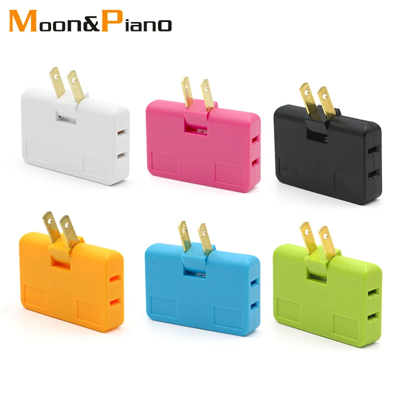 Us Extension Plug Electrical Adapter 3 In 1 Adaptor 180 Degree Rotation ...