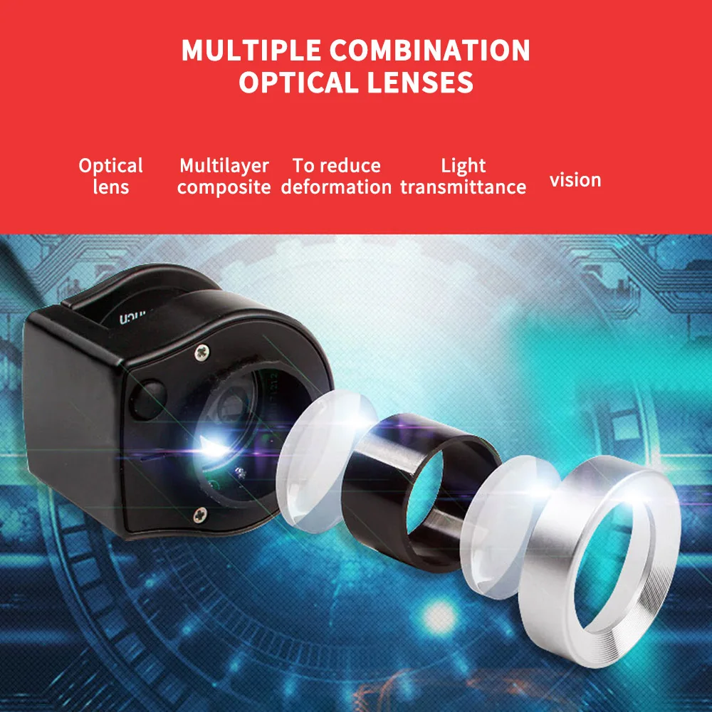 30x Desk Scale LED And UV Light Beads Magnifier Optical Lens Zinc Alloy ...