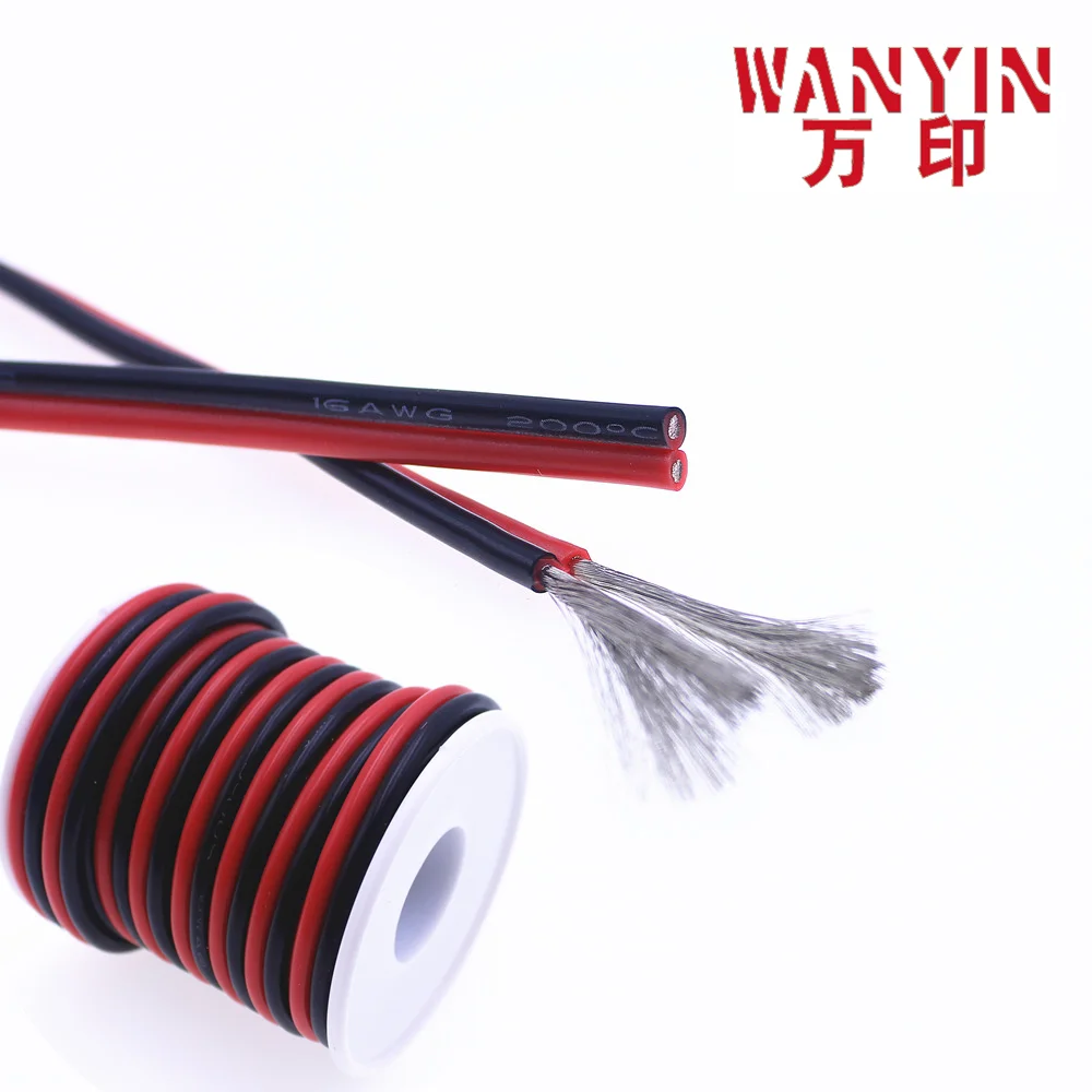 High-quality-2-core-silicone-wire-12AWG-14AWG-16AWG18awg-20AWG-soft ...