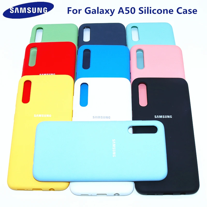 Galaxy A50 Case Original Samsung Liquid Silicone Case Soft Silky Shell ...