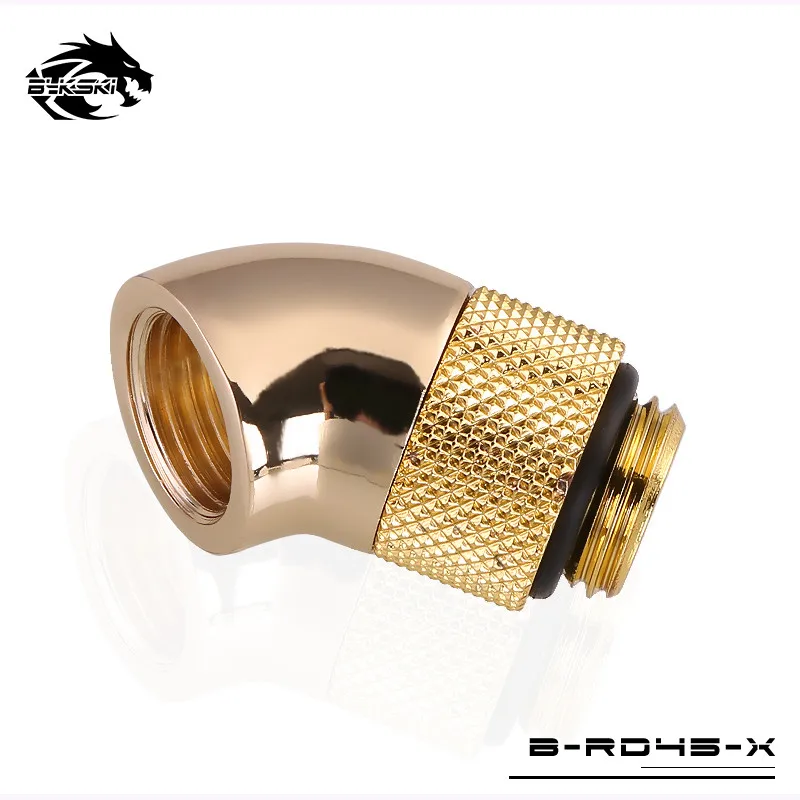 Montagem De Cotovelo Graus Para Pc Resfriamento De Água Bykski Graus Cotovelo Giratório B-rd45-x ...