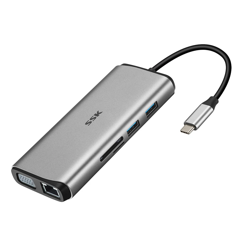 SSK 11 in 1 USB Type C HUB, Multiport USB Adapter Laptop Docking ...