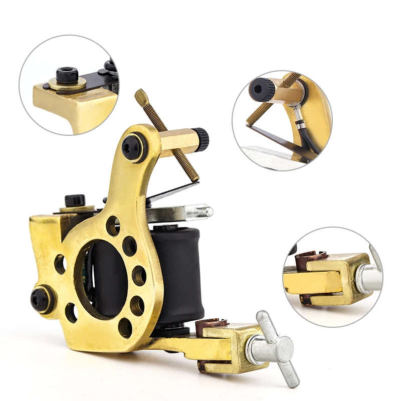 New Pure Copper Turntable 10 Warps Coil Tattoo Machine Rotary Liner ...