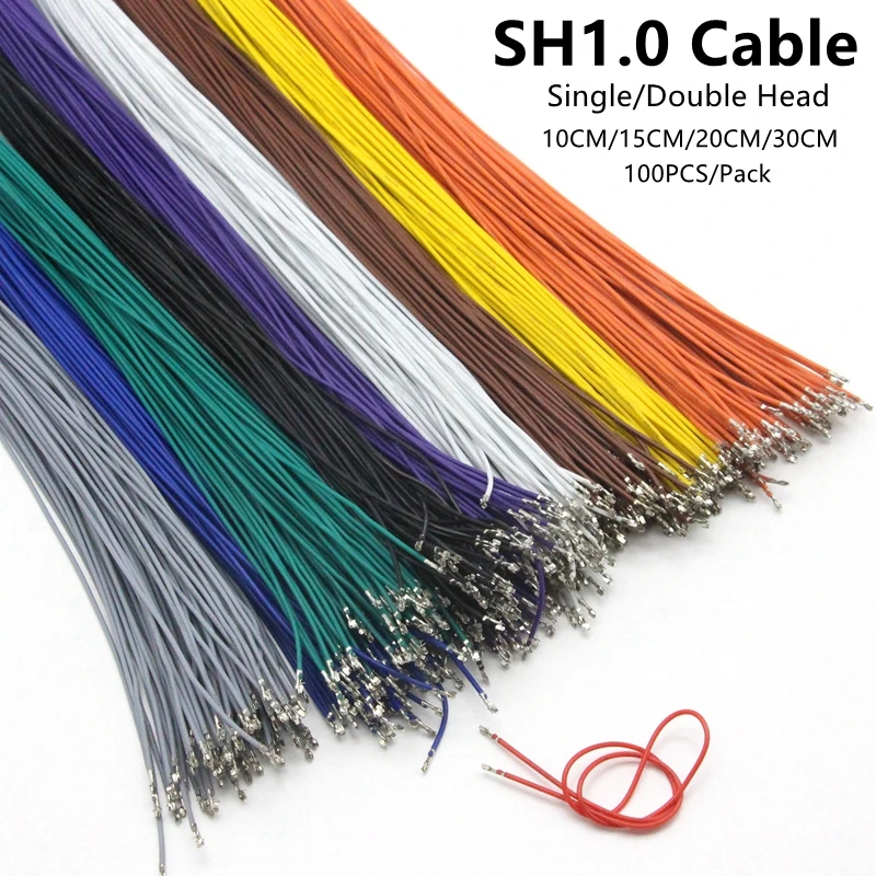 100pcs jst SH1.0 1.0MM Connector Terminal Wire Electronic Cable Single/Double Head without ...