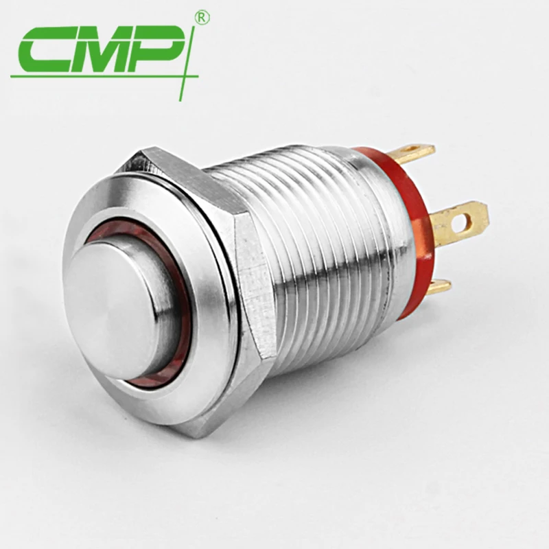 Cmp Stainless Waterproof 12mm Metal Miniature Push Buttons With Led ...