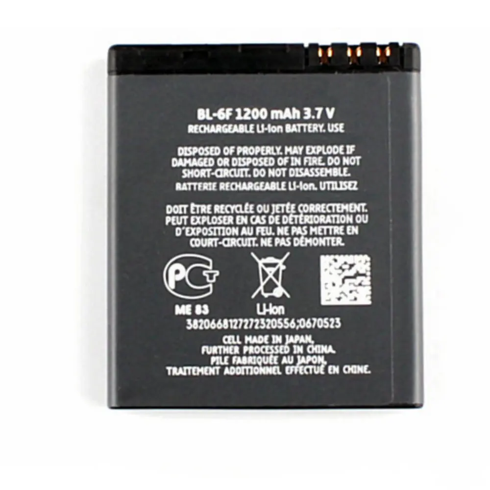 BL 6F 1200mAh Replacement Battery For Nokia N78 N79 N95 6788 6788I BL6F ...