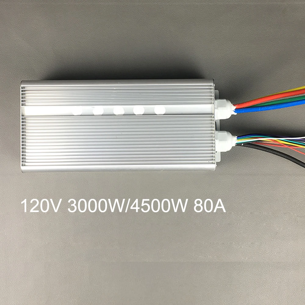Ebike Controller 120V 3000W 4500W Brushless Hub Motor Controller 80A 36 ...