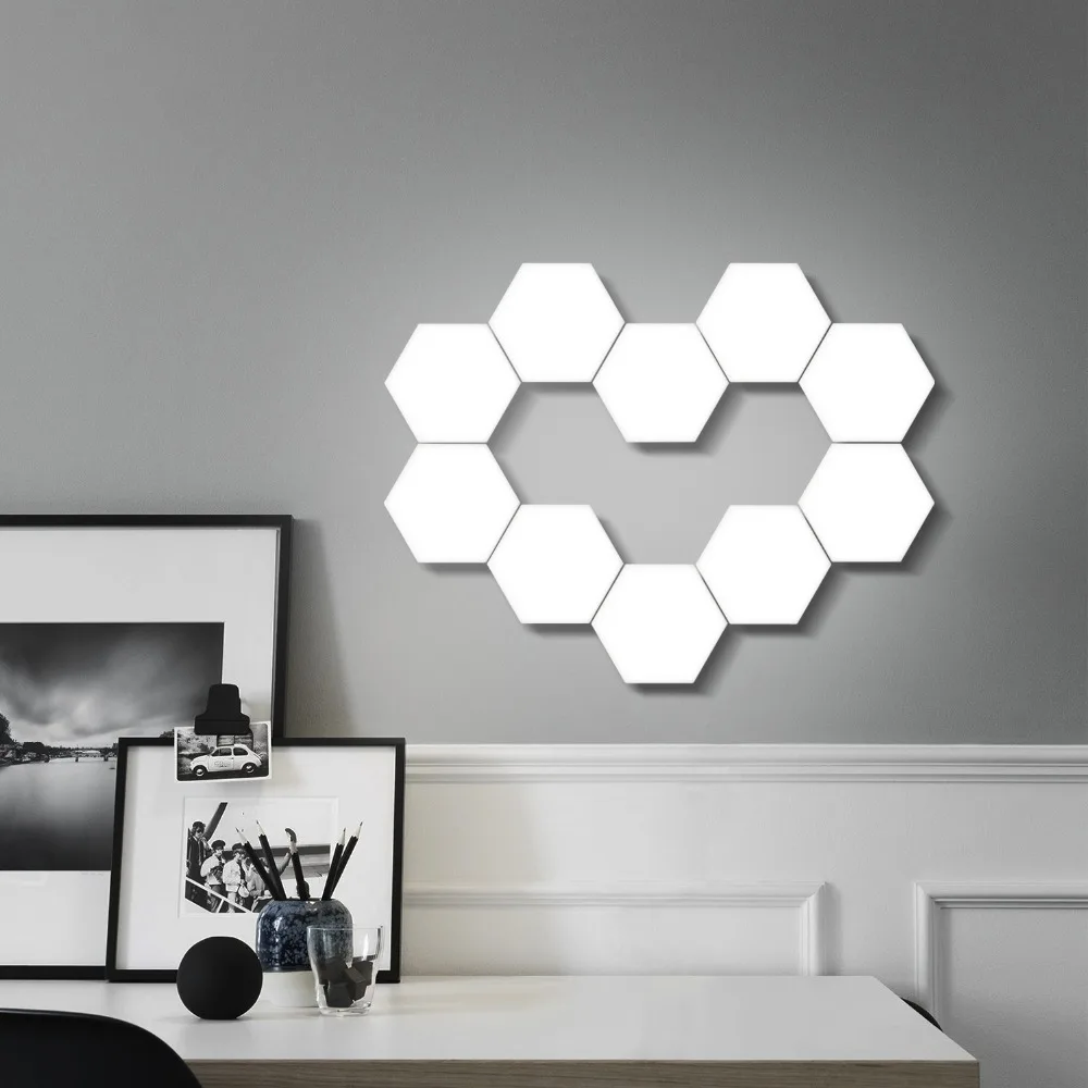 DIY Quantum Lamp LED Hexagonal Lamp Touch Sensitive Modular Night light ...