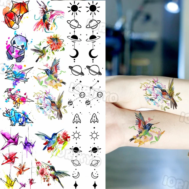 Cartoon Hummingbird Tattoo