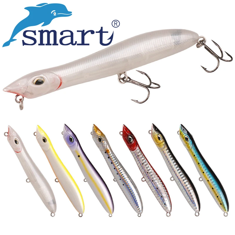 Smart-Popper-Pencil-Fishing-Lures-Snake-Head-Floating-Wobblers-Surface ...