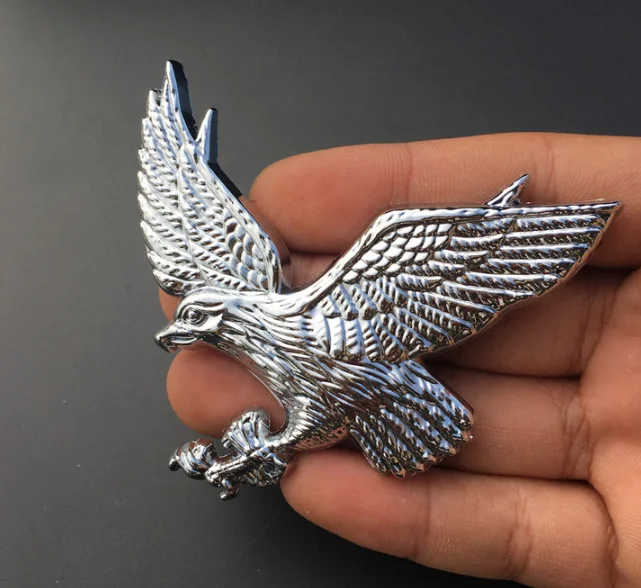 Chrome-Metal-3D-Eagle-Hawk-Logo-Car-Motorcycle-Trunk-Emblems-Badge ...