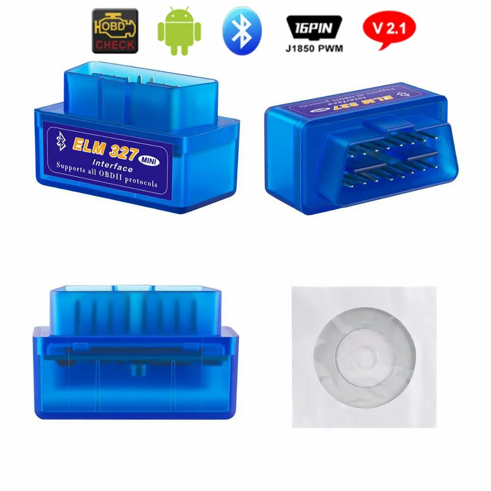 Mini Bluetooth ELM327 V2.1/V1.5 OBD2 Car Diagnostic Tool ELM 327 ...