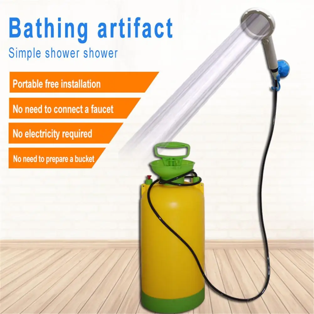 Ducha de agua caliente Simple autocebante portátil para exteriores ...