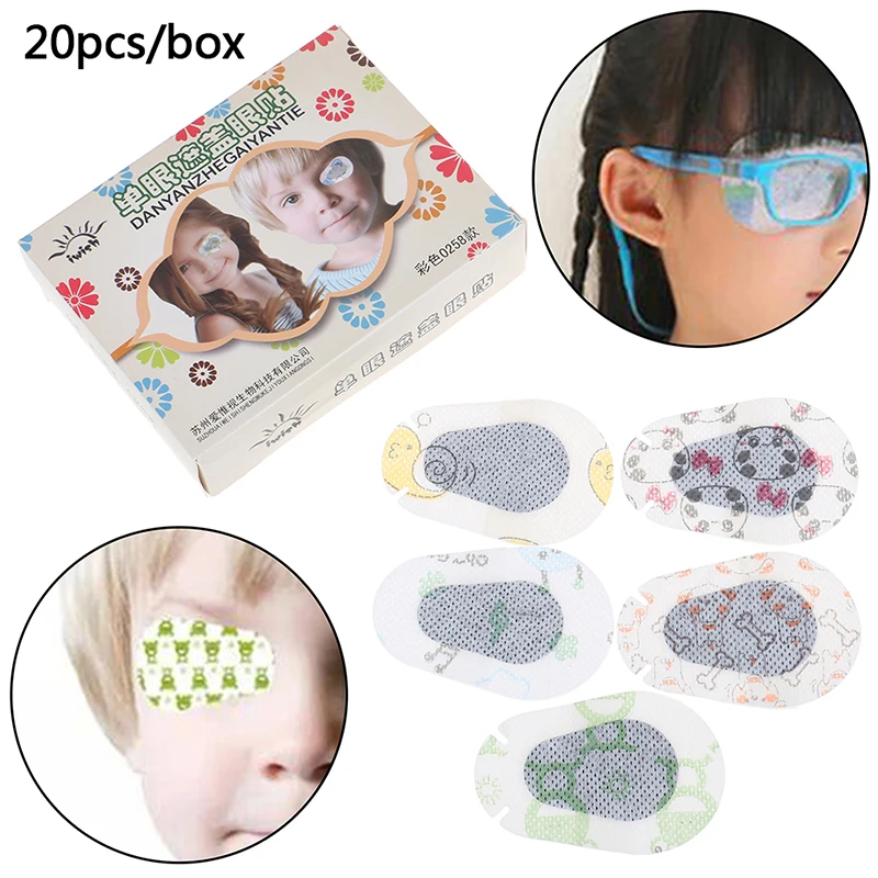 20Pcs Cartoon Amblyopia Eye Patches Child Amblyopia Training Orthoptic ...